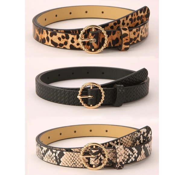 BellanBlue | Accessories | Western Vegan Leather Leopard Snakeskin ...